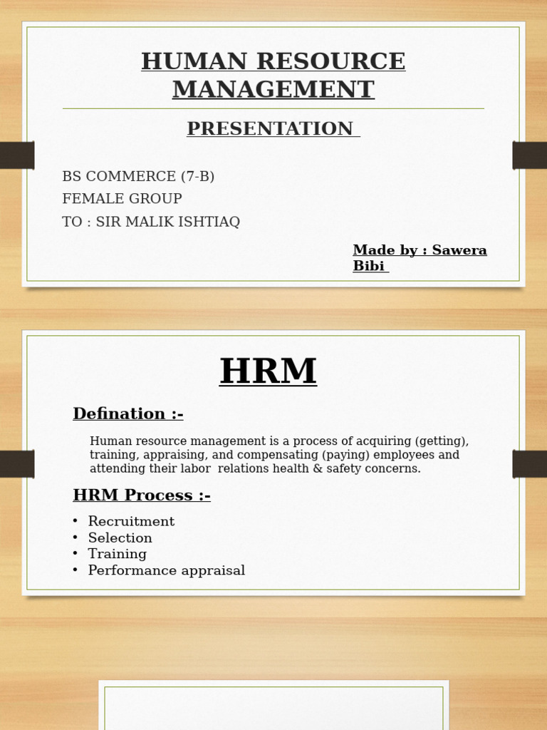 Human Resource Management Overview | PDF | Performance Appraisal ...