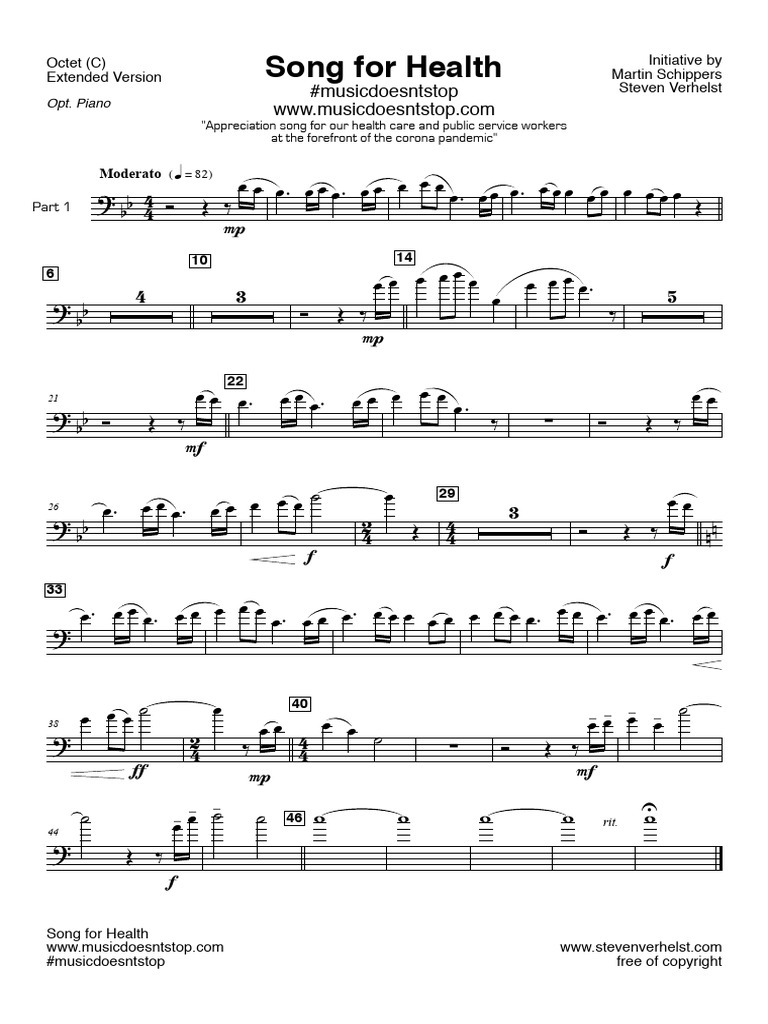 Song For Health Extended Version Octet (C) BC - Part 1 | PDF