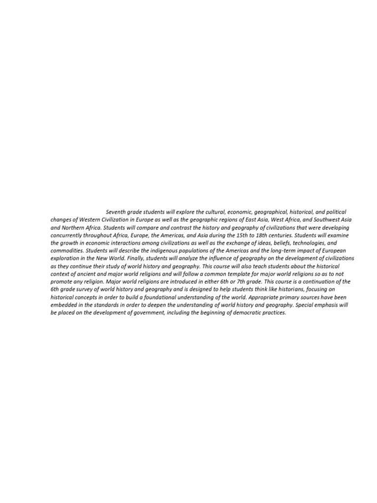 7th Grade Social Studies Syllabus 2024-25 | PDF | Academic Dishonesty ...