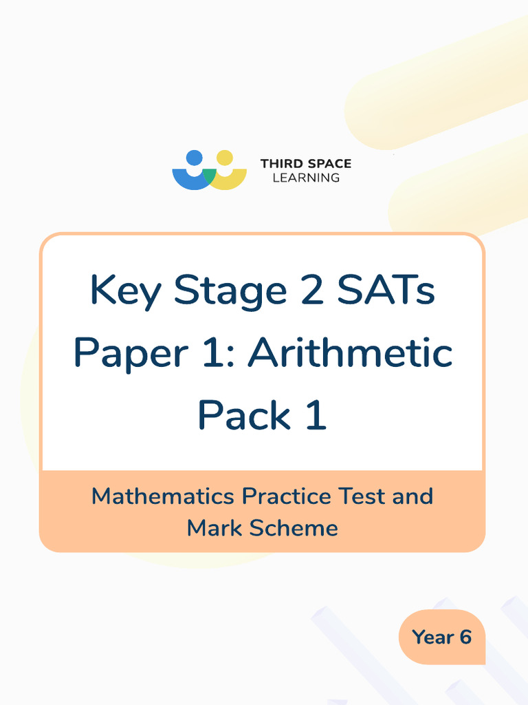 KS2 SATs Math Practice: Paper 1 Arithmetic | PDF | Multiplication | Decimal