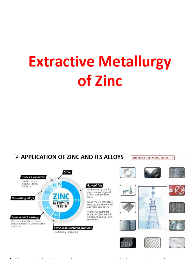 PYROMET-LECTURE 7- Extraction of Zinc -Zn in Pyrometallurgical Process ...