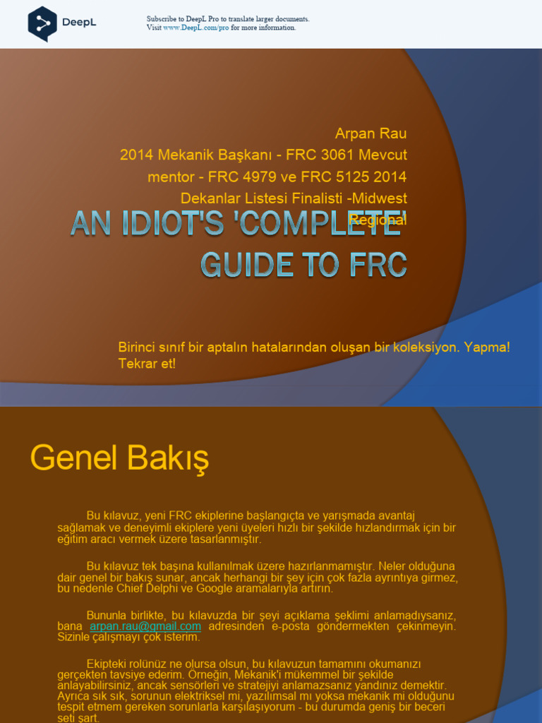FRC Guide TR | PDF