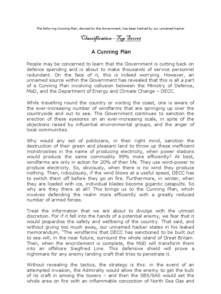 A Cunning Plan | PDF | Violence | Unrest