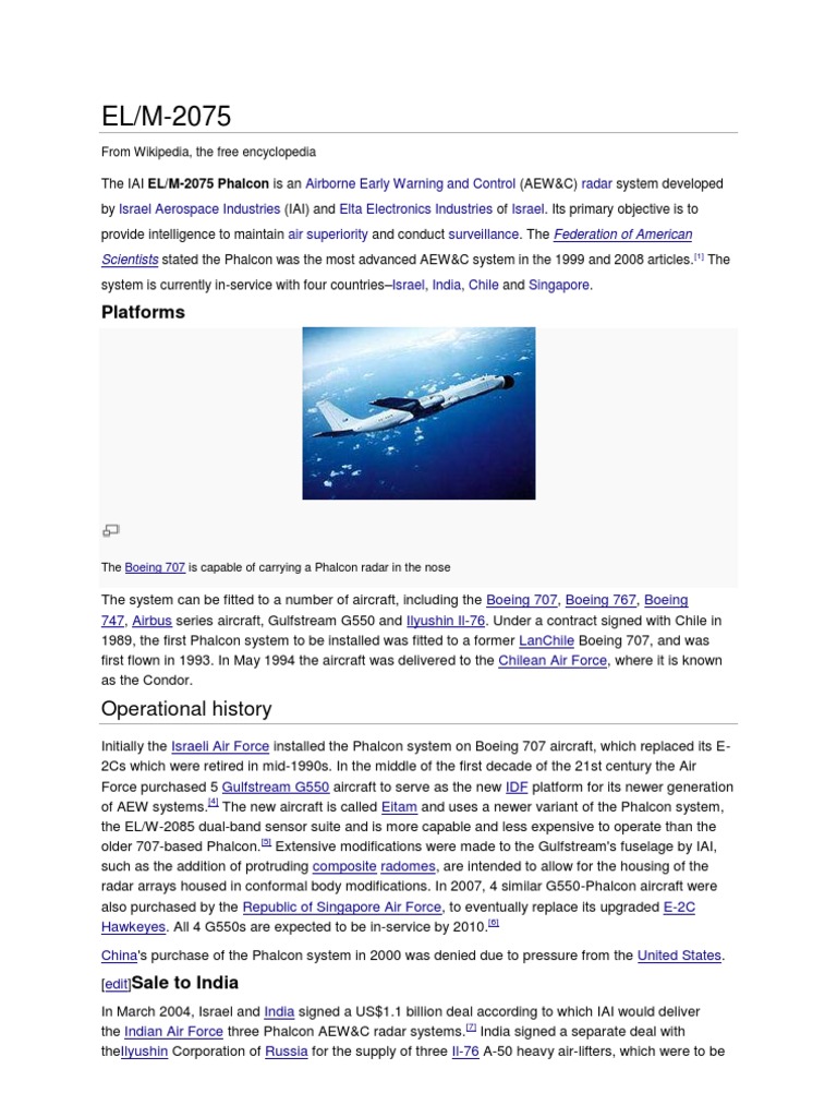 Airborne Early Warning and Control (AEW&C) Radar | Download Free PDF ...