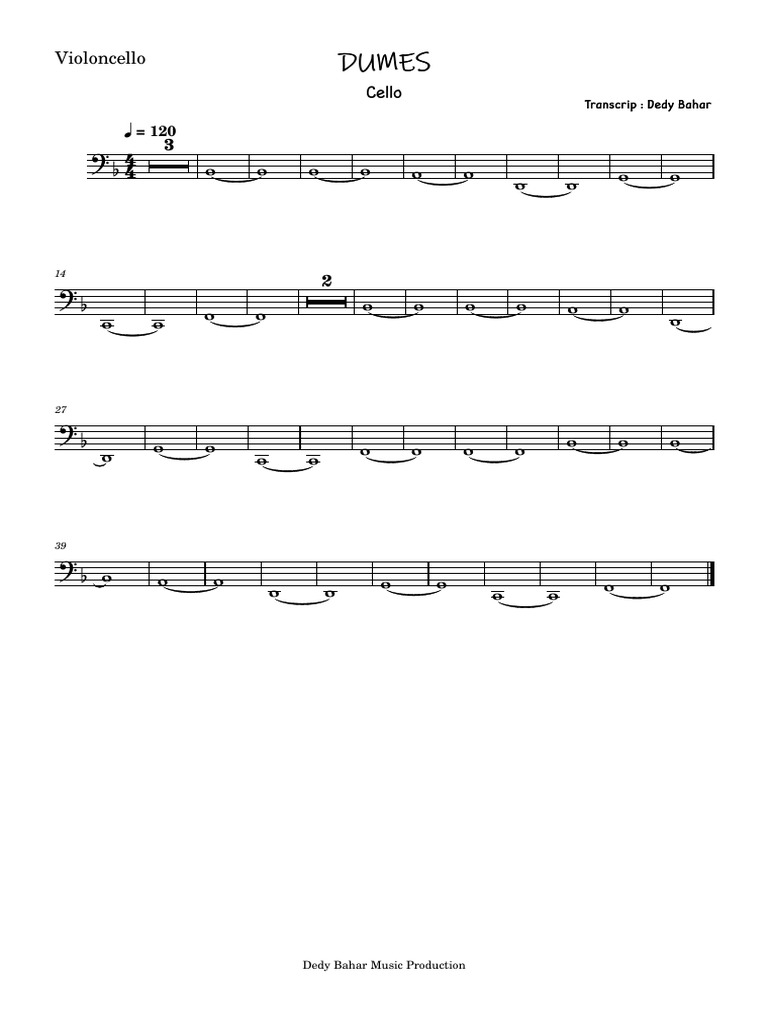 Dumes - Cello | PDF
