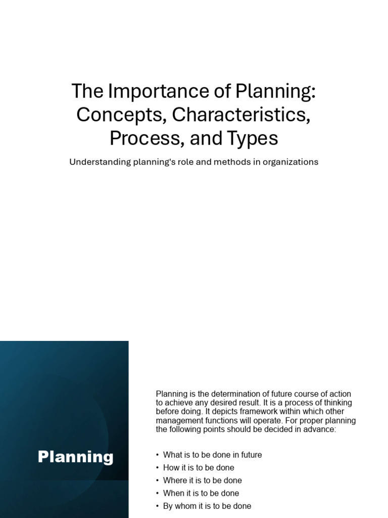 Planning Cpt 3 PDF | PDF | Planning | Goal
