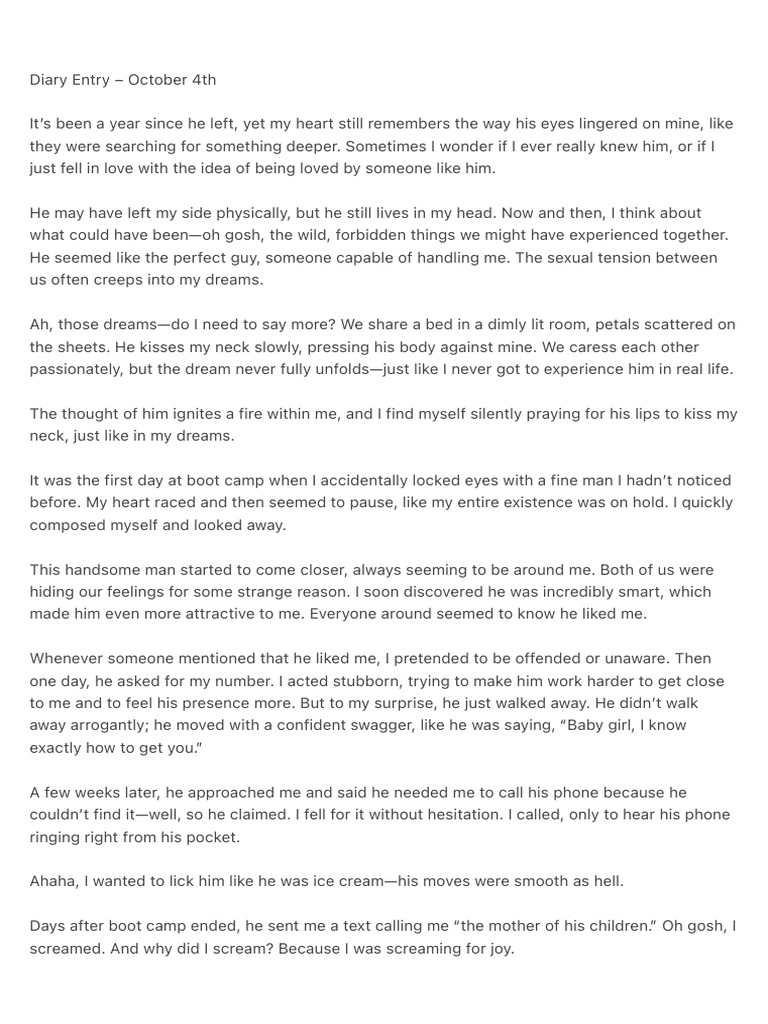Diary Entry - October 4th | PDF
