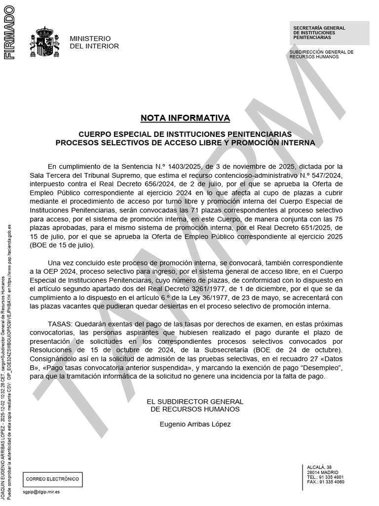 Nota Informativapdfxsig (1) 251202 155545 | PDF | Gobierno | Justicia