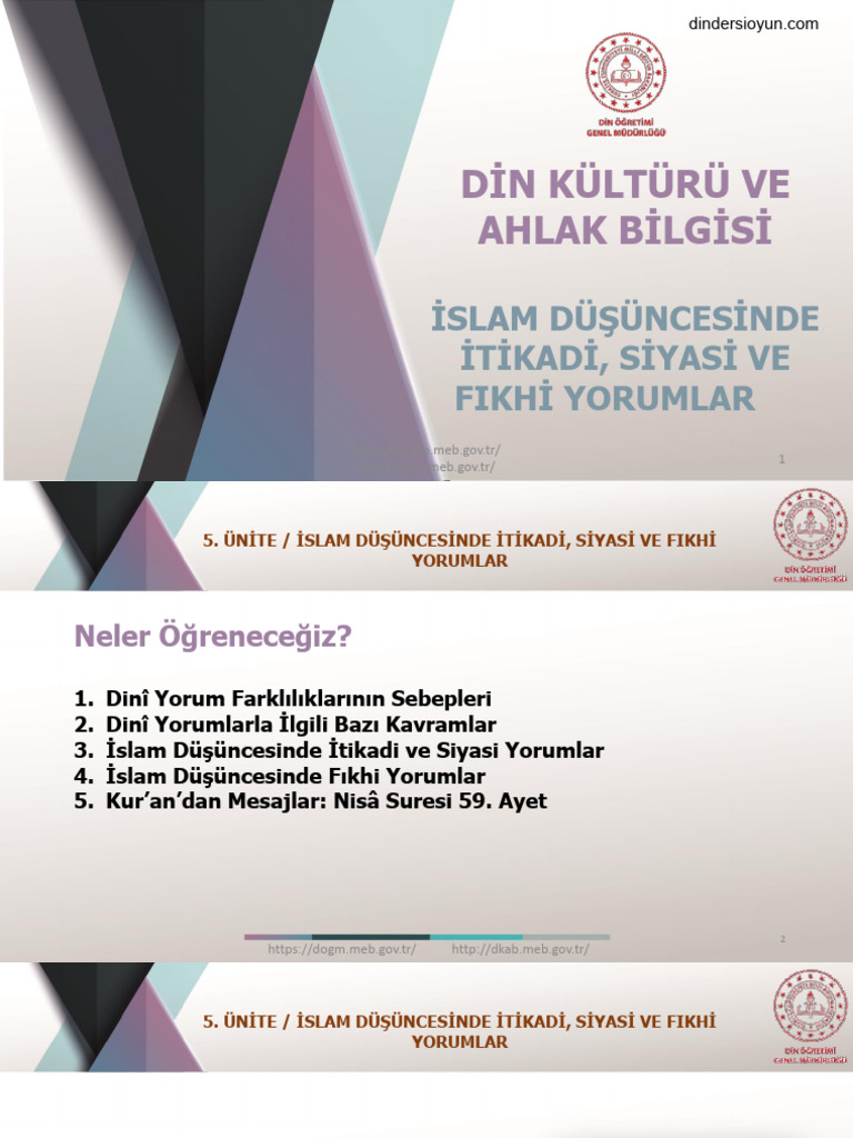 10 DKAB 5. ÜNİTE - PDF MEB Sunum | PDF