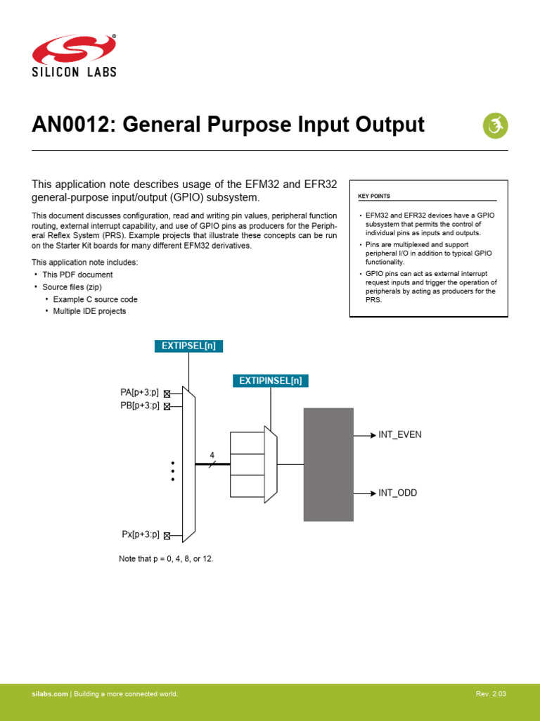 an0012-efm32-gpio | PDF | Computer Hardware | Computer Engineering