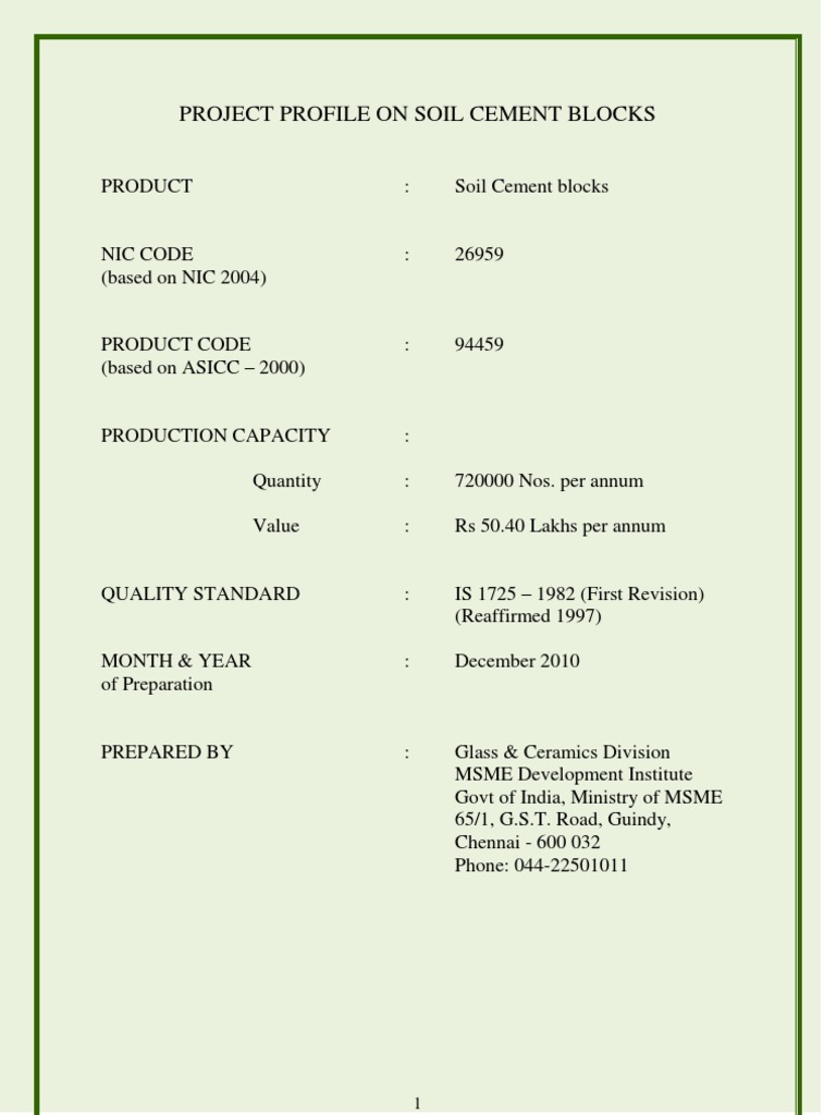 Soil Cement Blocks | PDF | Soil | Brick