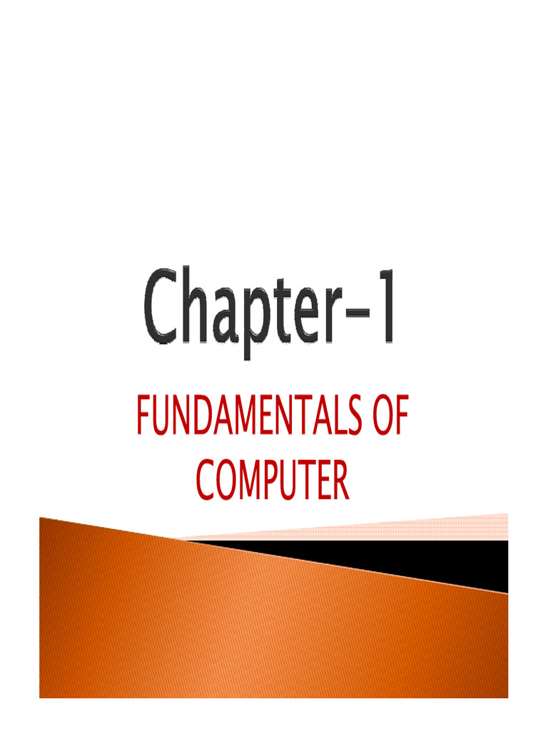Chapter 1 I PUC Fundamentals of Computer | PDF | Personal Computers | Central Processing Unit