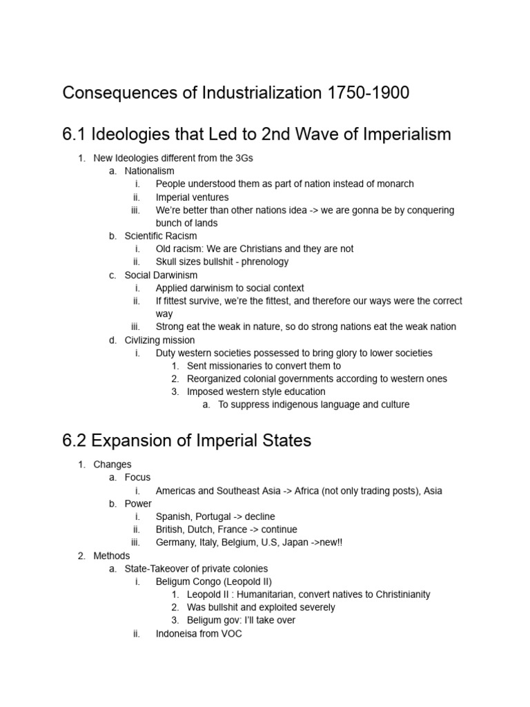 Industrialization and Imperialism 1750-1900 | PDF | British Empire ...