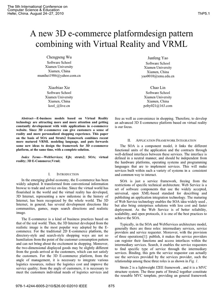 A New 3D E-commerce Platformdesign Pattern | PDF | Web Service ...