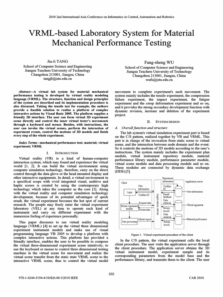 VRML-based Laboratory Systemfor Material | PDF | Virtual Reality | 3 D ...