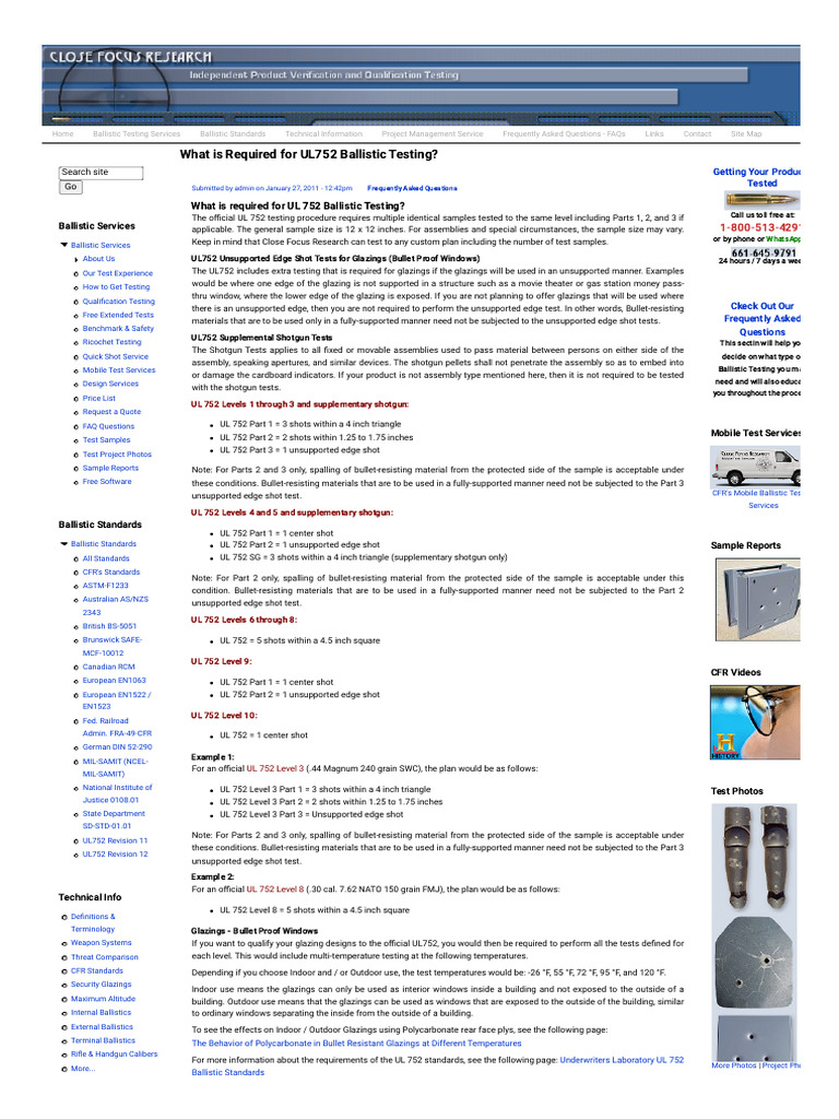 What is Required for UL752 Ballistic Testing_ _ Close Focus Research ...