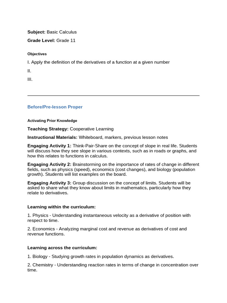 Understanding Derivatives in Calculus | PDF | Derivative | Calculus
