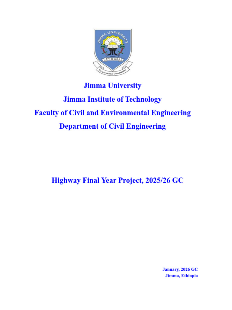 Civil Engineering Highway Project Report | PDF | Road | Traffic