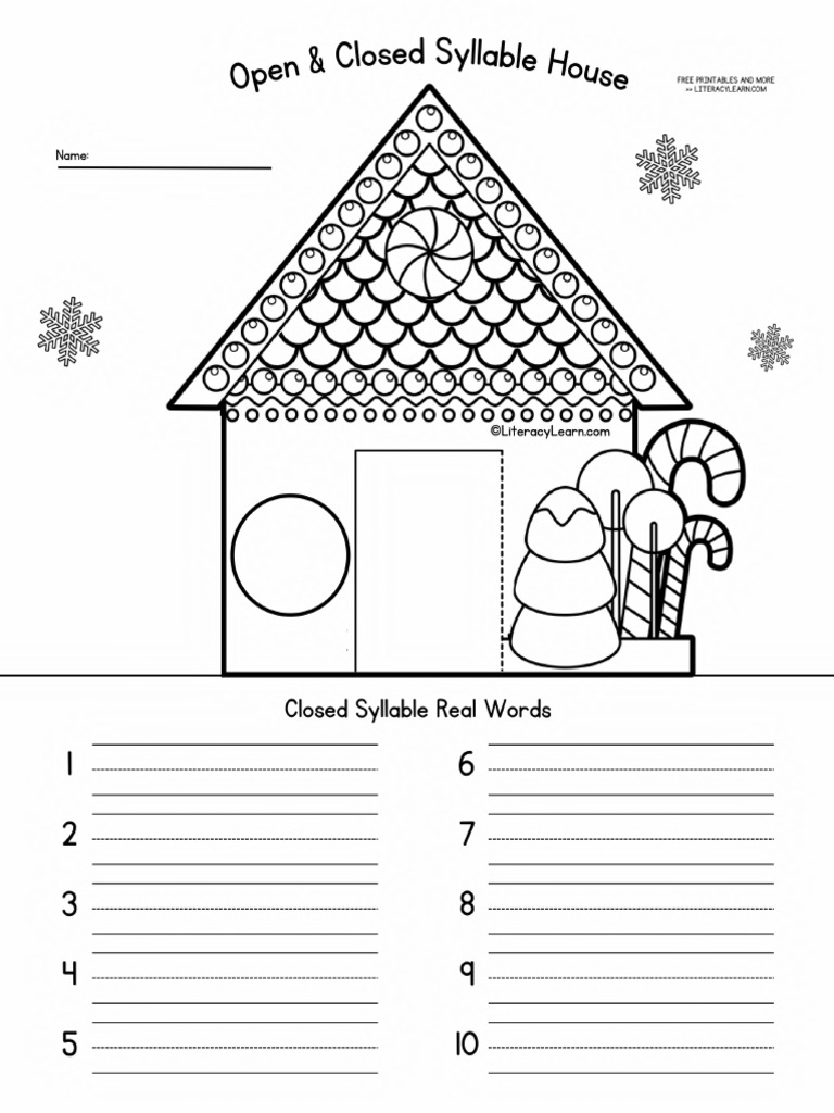 Open & Closed Syllable Houses From | PDF