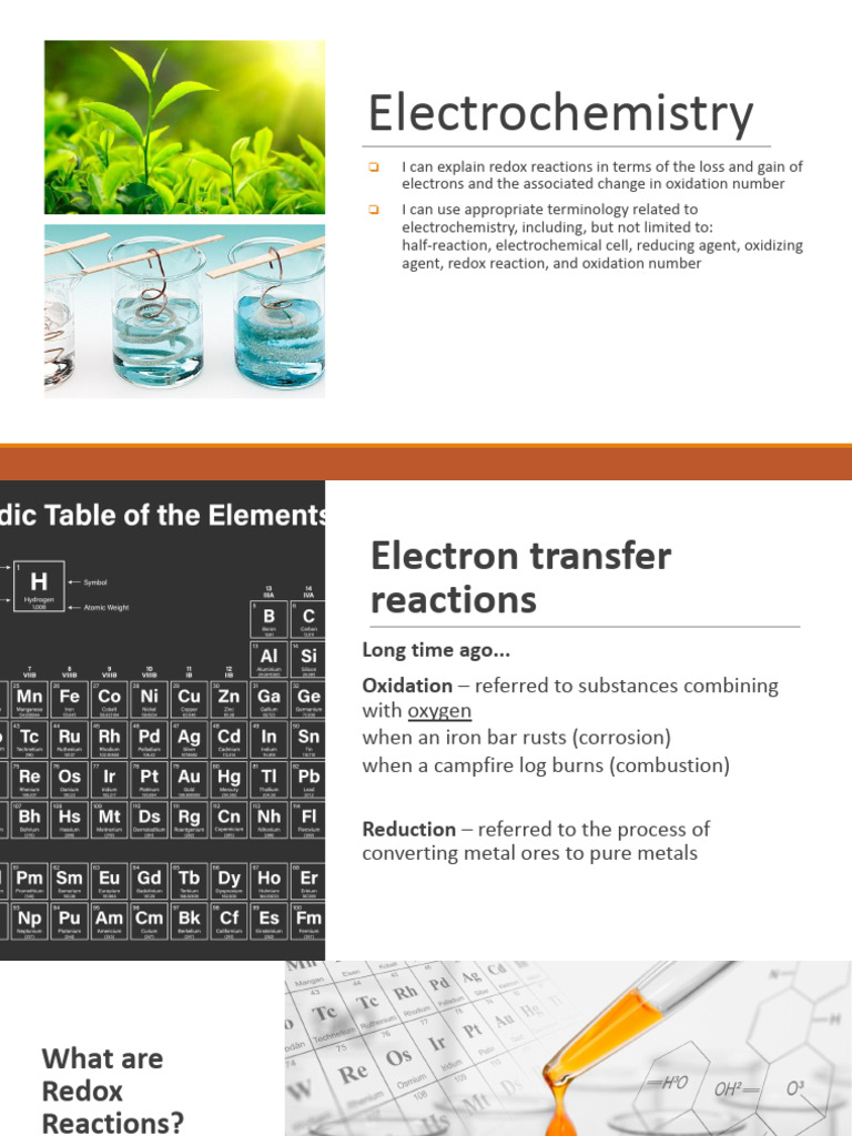 Understanding Redox Reactions in Electrochemistry | PDF | Redox ...