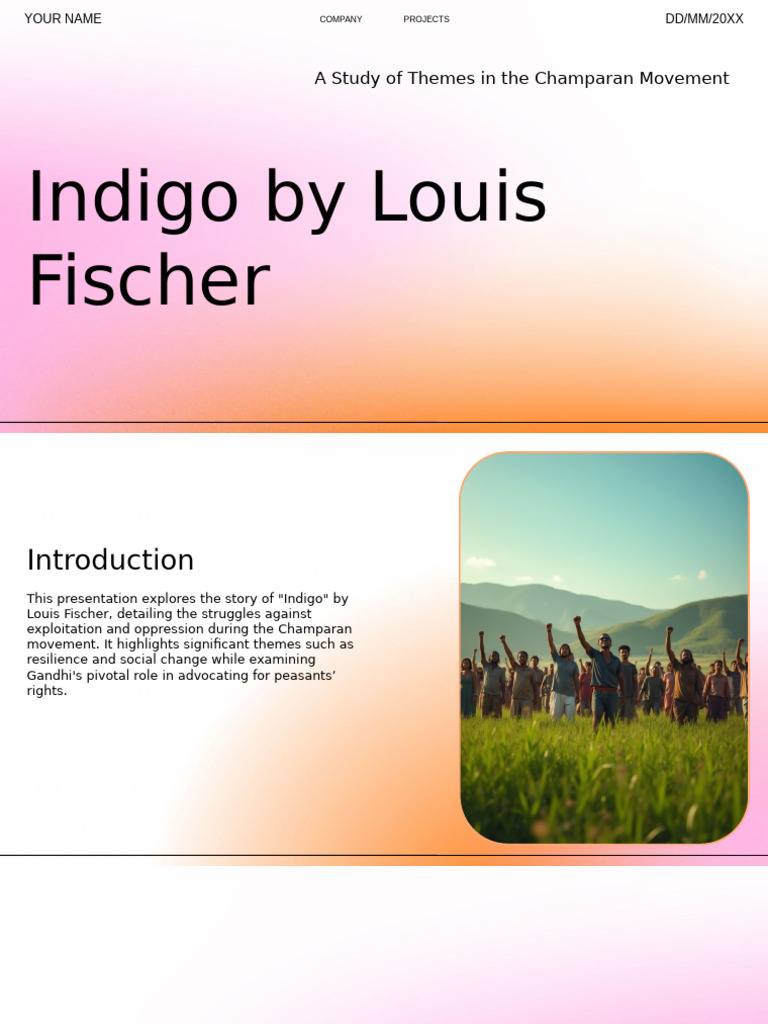 Indigo by Louis Fischer | PDF | Mahatma Gandhi