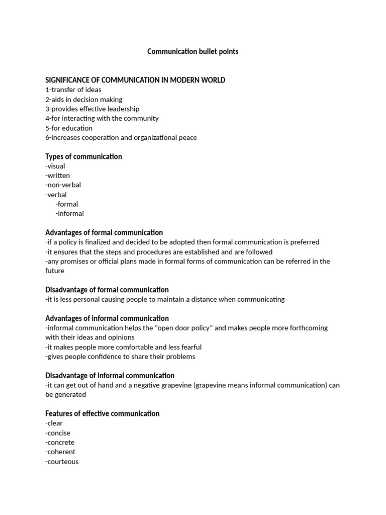Importance and Types of Communication | PDF