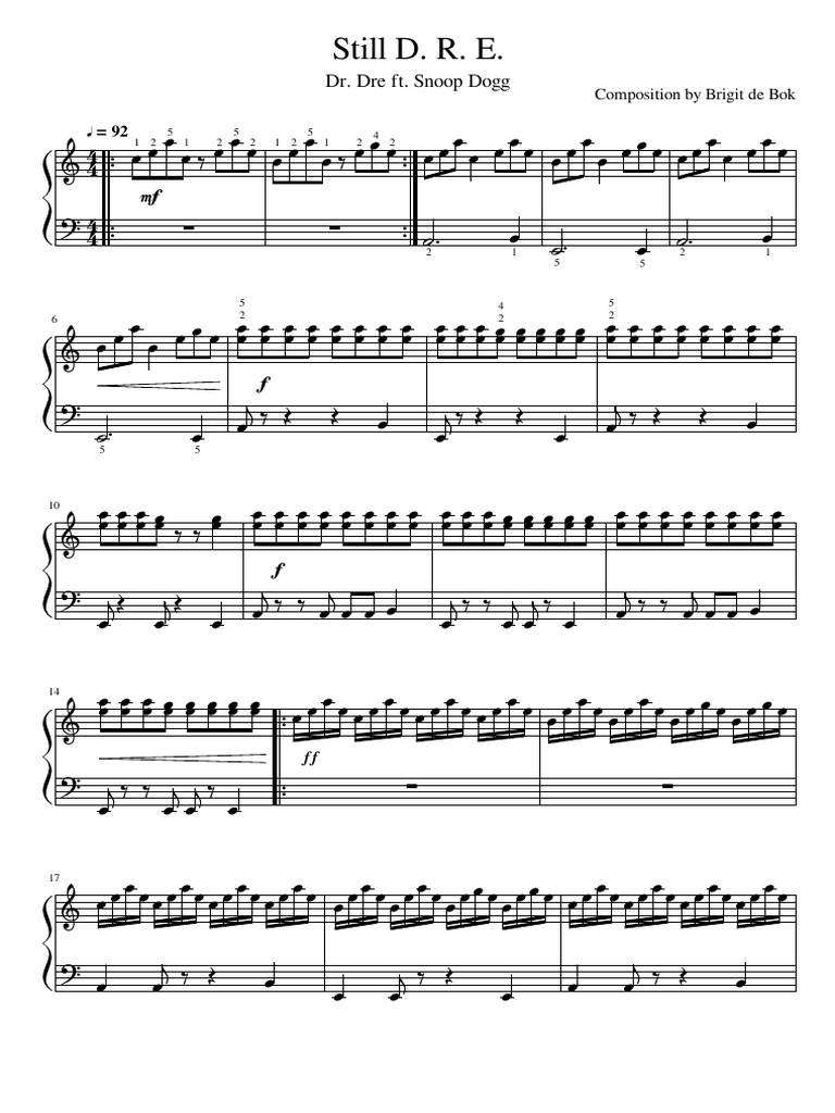 Dr. Dre & Snoop Dogg's "Still D. R. E." Composition | PDF | Recorded ...
