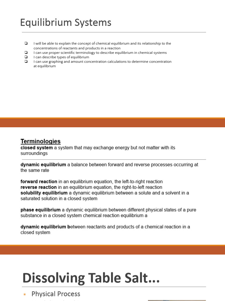 Understanding Chemical Equilibrium Concepts | PDF | Chemical ...