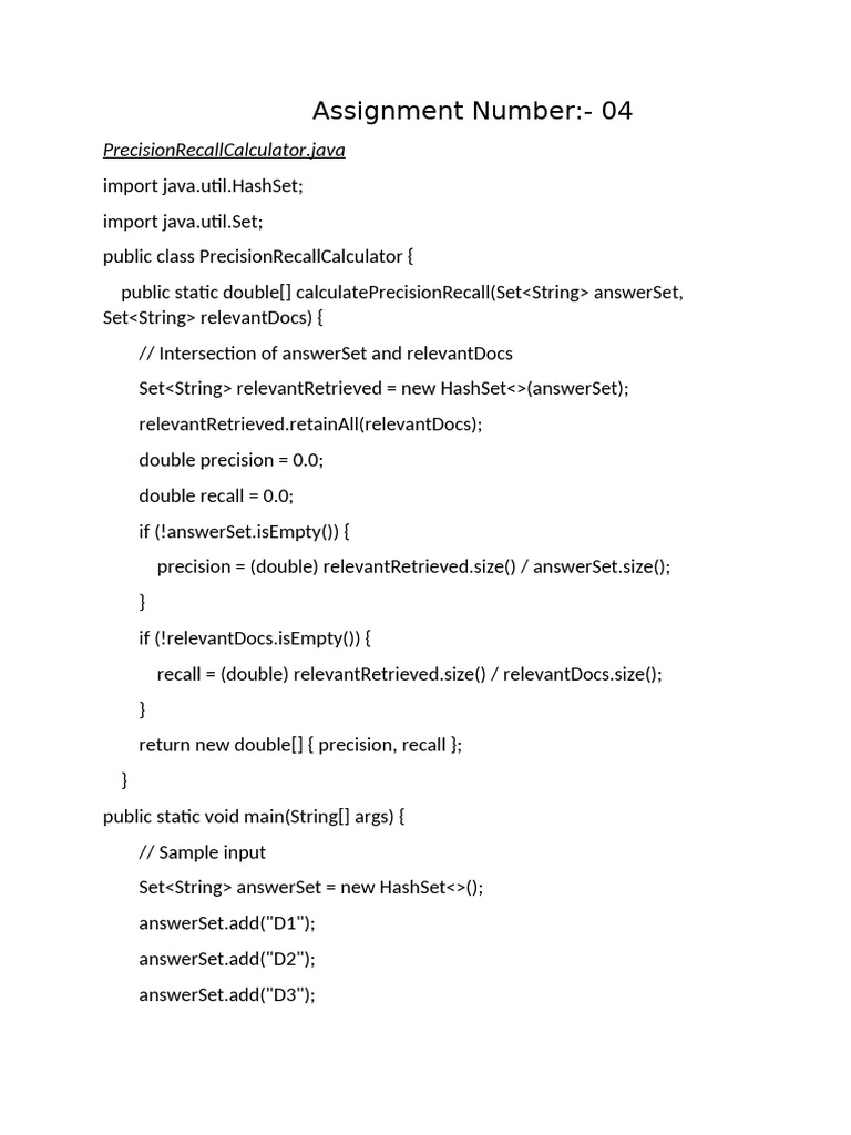 Assignment Number 04 | PDF