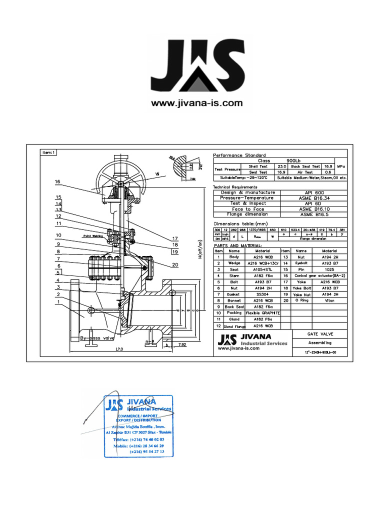 Drawing Jivana-900lb RTJ | PDF