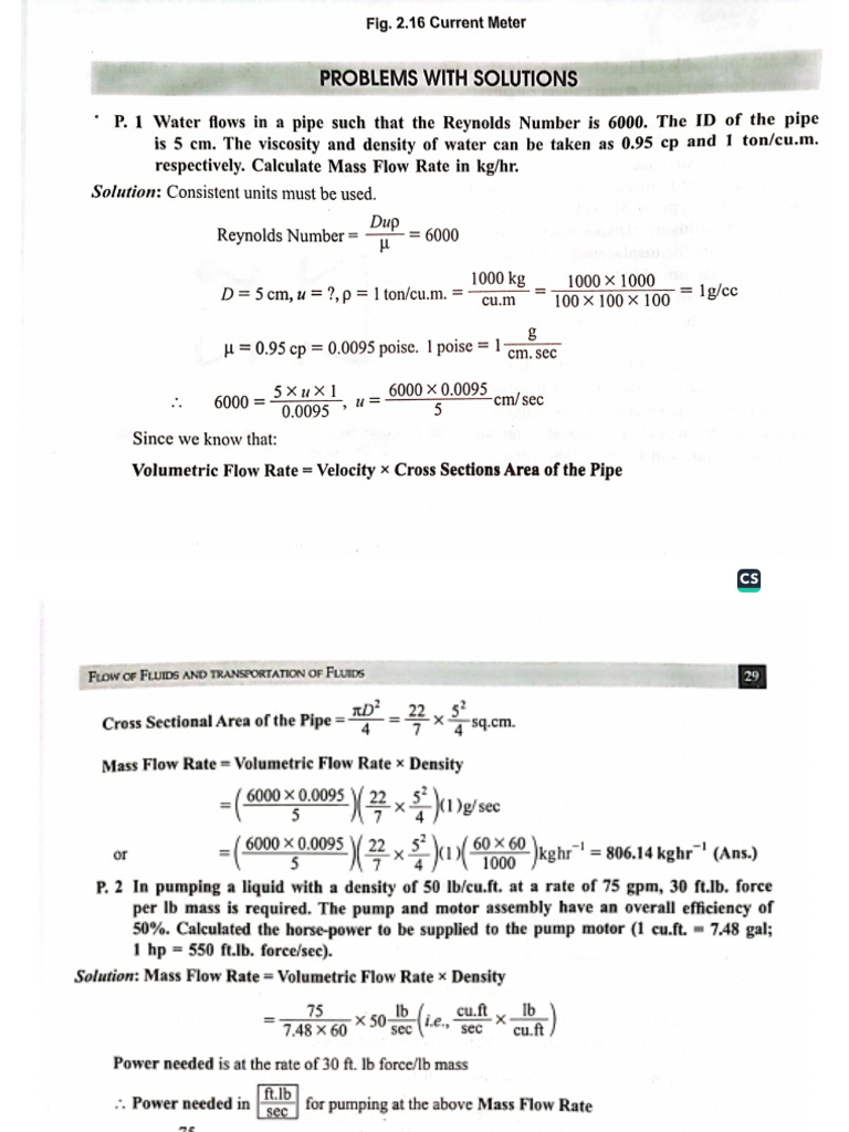 Flow of Fluids Math 29 | PDF