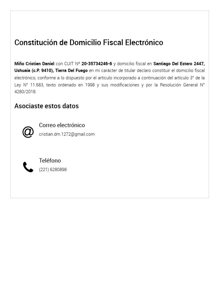 AFIP _ DFE - Ahdesión | PDF