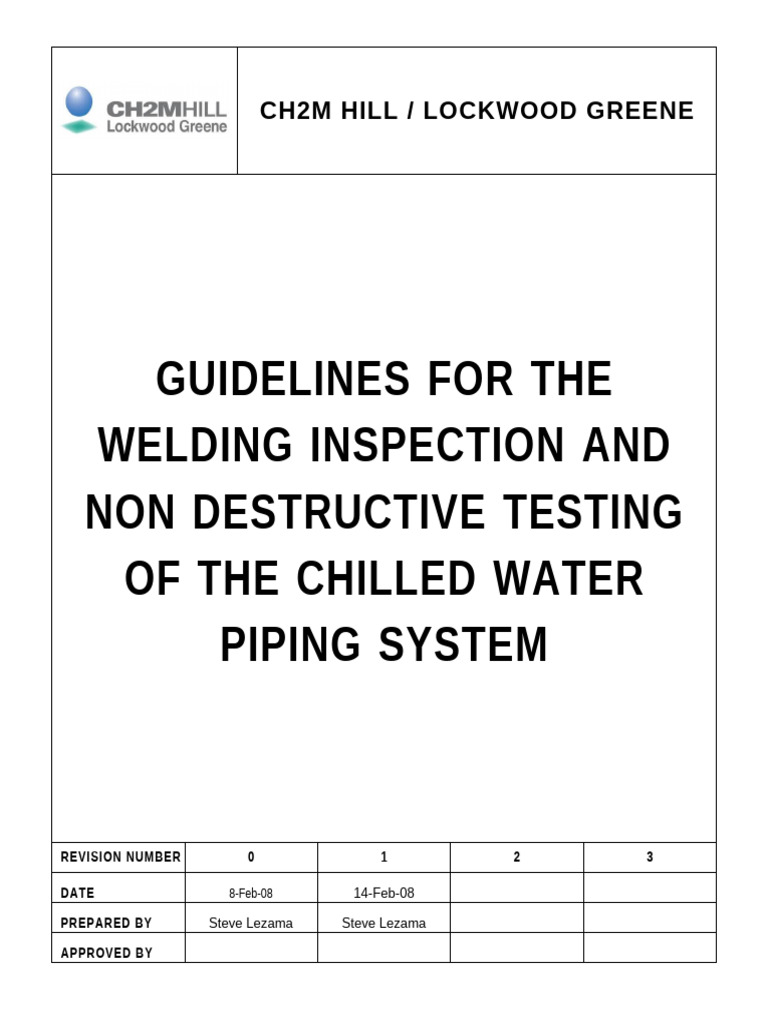 Chilled Water Piping NDT Guidelines | PDF | Nondestructive Testing ...