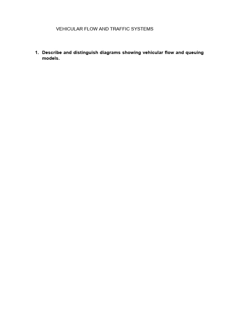 Vehicular Flow and Traffic Systems | PDF | Traffic | Traffic Congestion