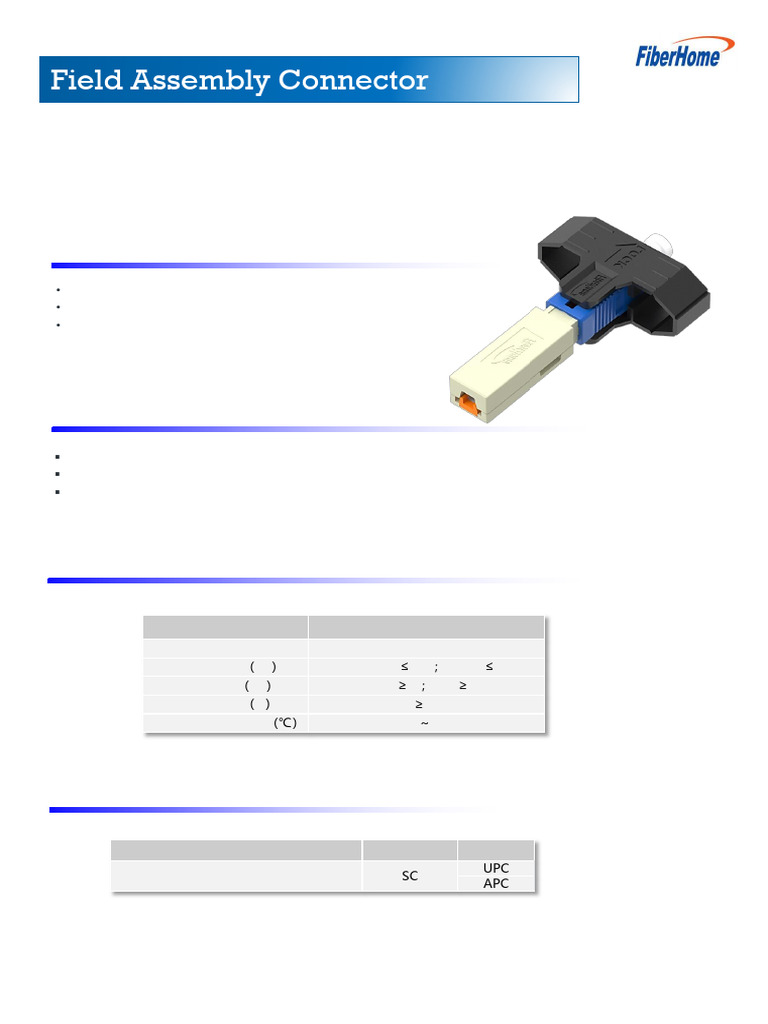 Field Assembly Connector Guide | PDF | Optical Fiber | Electrical Connector