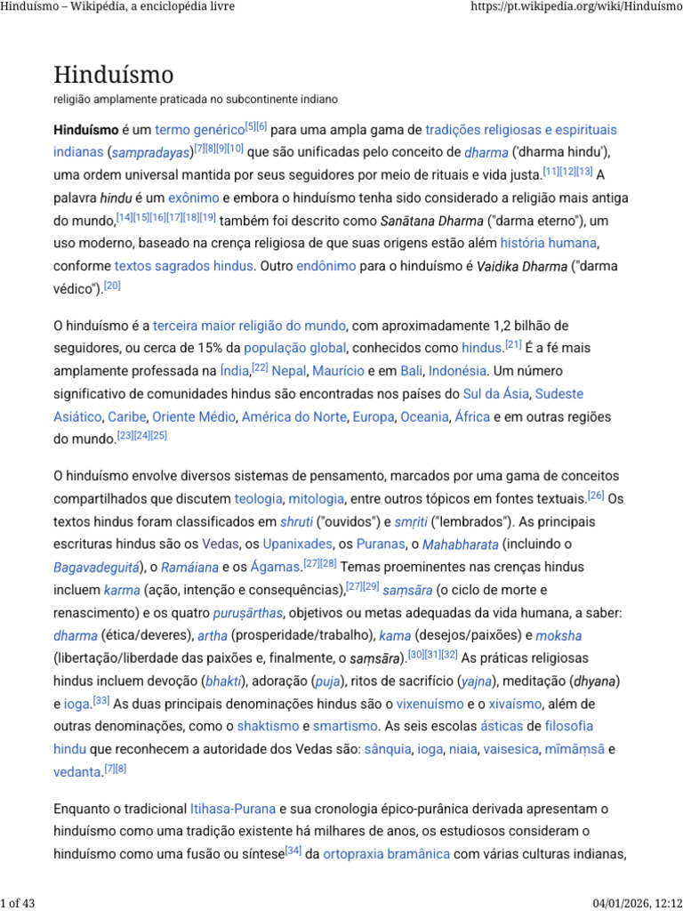 Entenda o Hinduísmo: Tradições e Crenças | PDF | Vedas | Espiritualidade