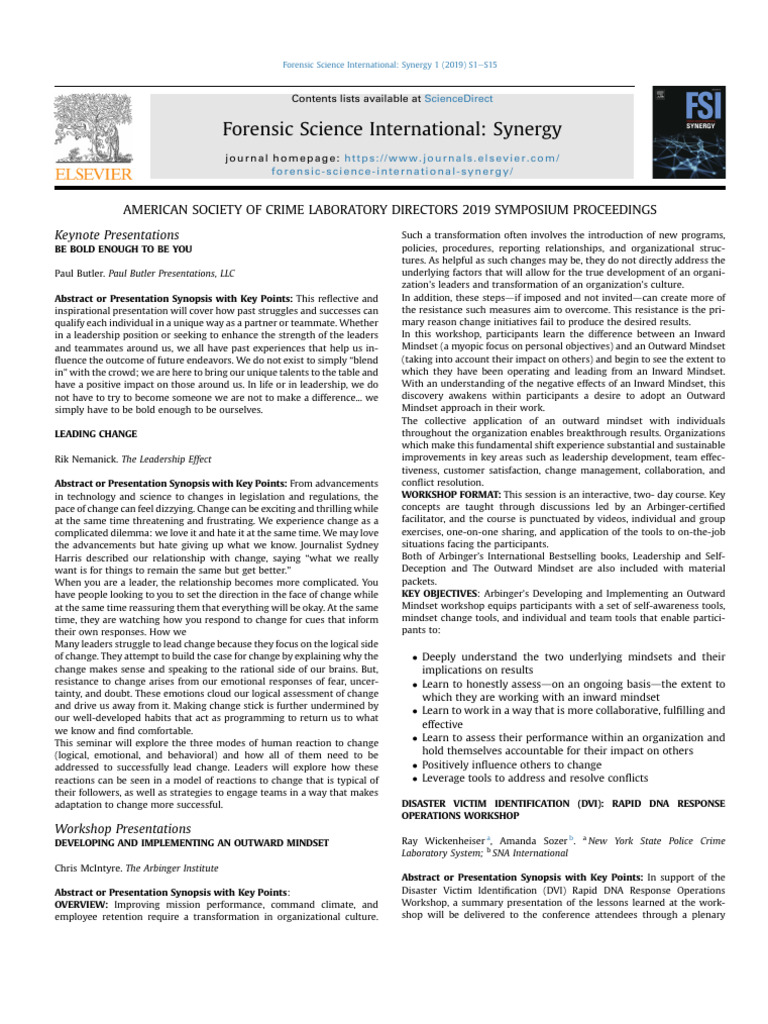 Disaster Victim Identification DVI Rapid DNA 2019 Forensic Science ...