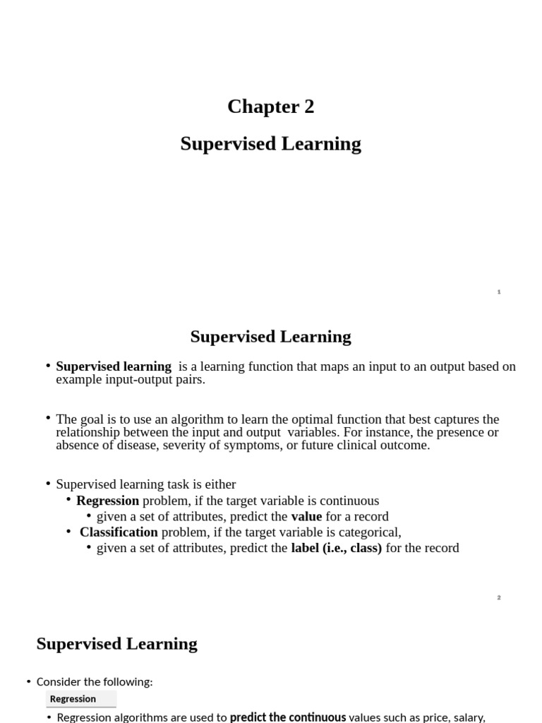 Supervised Learning: Regression & Classification | PDF | Support Vector ...