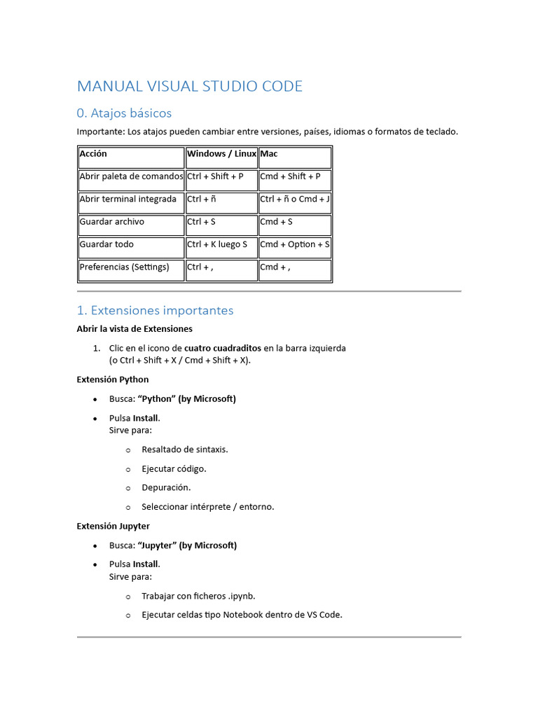 M1_01_Guía Visual Studio Code | PDF | Shell (informática) | Archivo de computadora