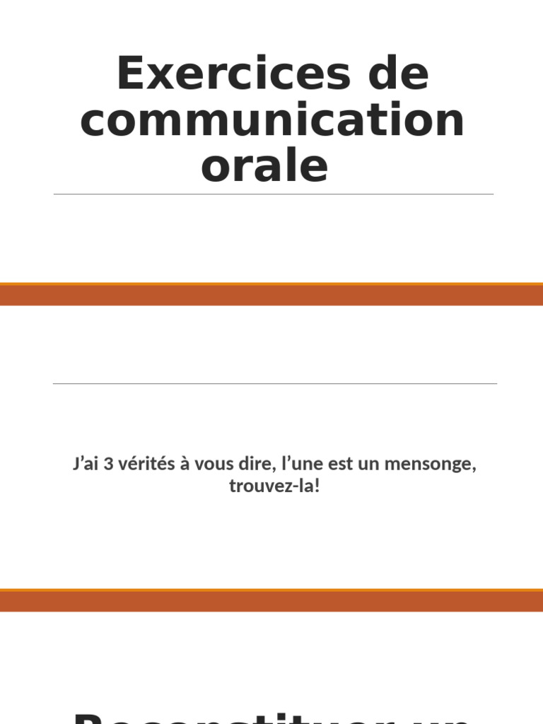 Communication Orale L1-1765805113 | PDF