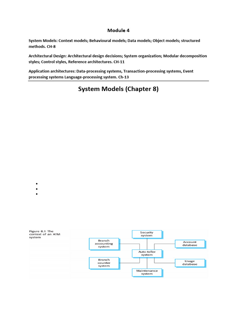 System Models and Architectural Design | PDF | Osi Model | Data Model