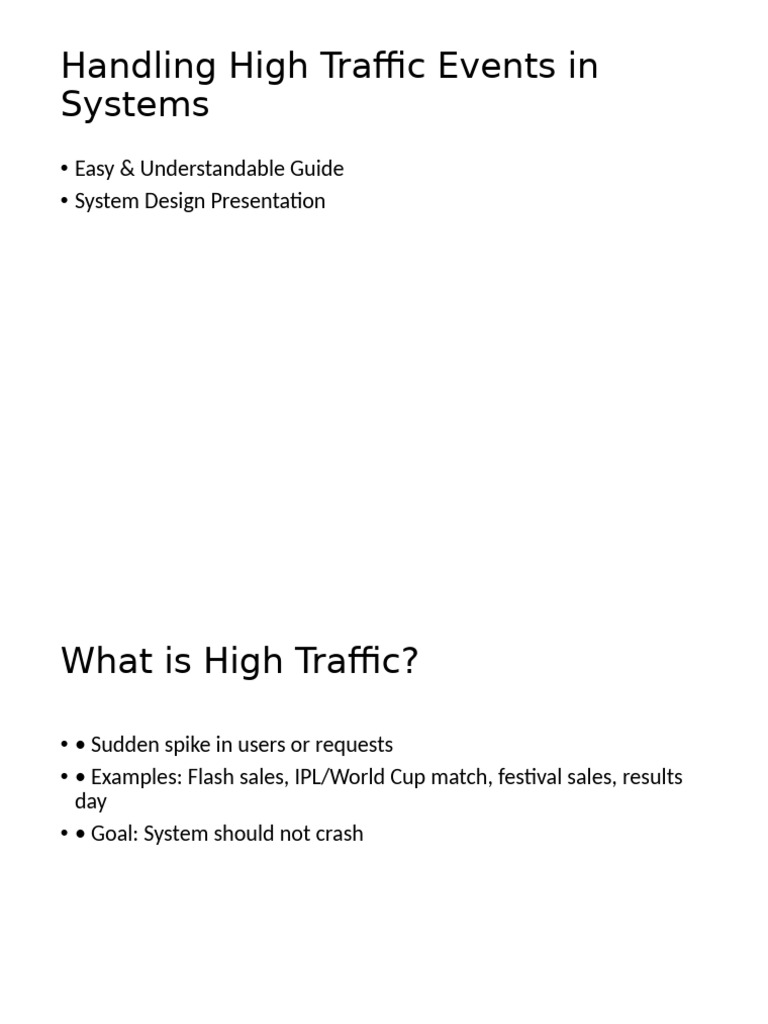 High Traffic Handling Presentation | PDF