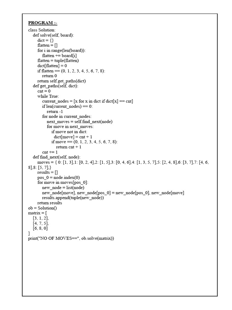 Artificial Intelligence Laboratory | PDF | Computer Programming ...