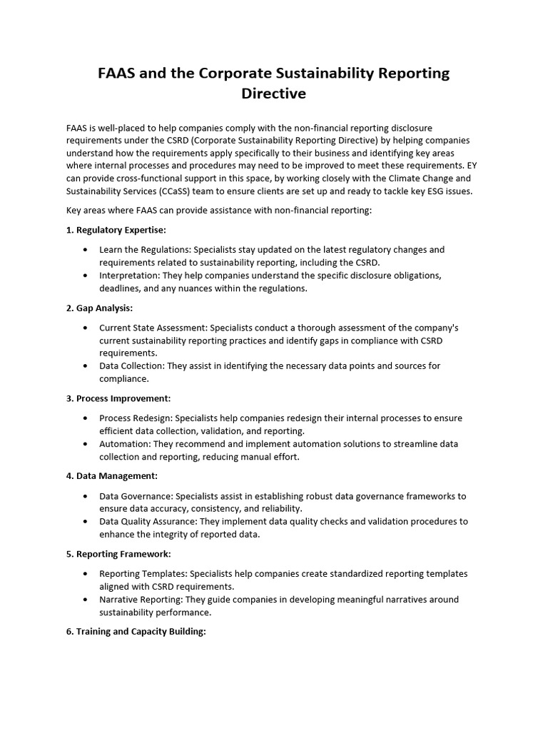 Task 3 - CSRD Background Info v1.0 | PDF | Regulatory Compliance | Data ...