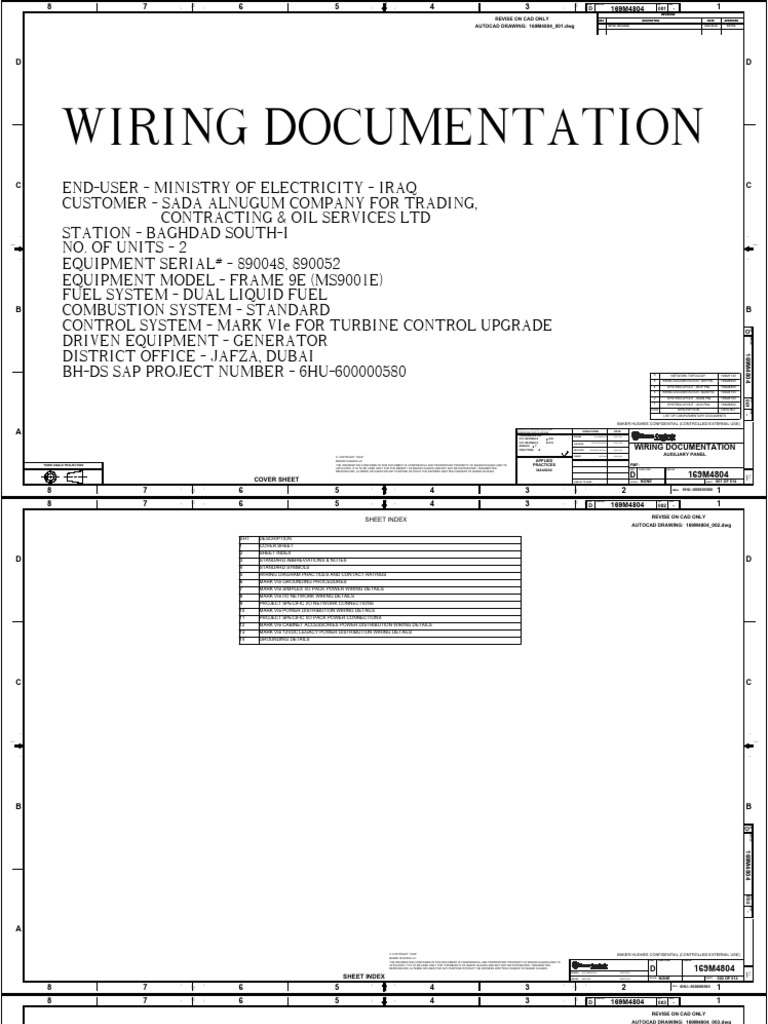 Wiring Documentation: Cover Sheet | PDF