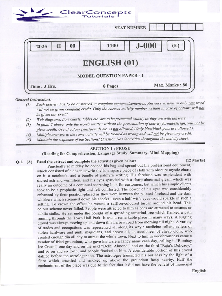 English Theory Paper 27-11-2024 - Paper | PDF