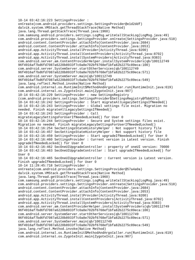 Settings Provider | PDF | Thread (Computing) | Java (Programming Language)