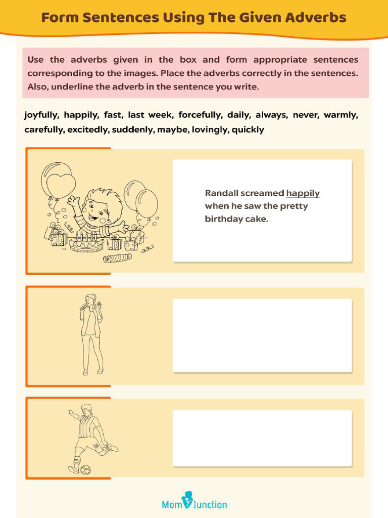 Form the Sentence Using Adverbs Worksheet | PDF