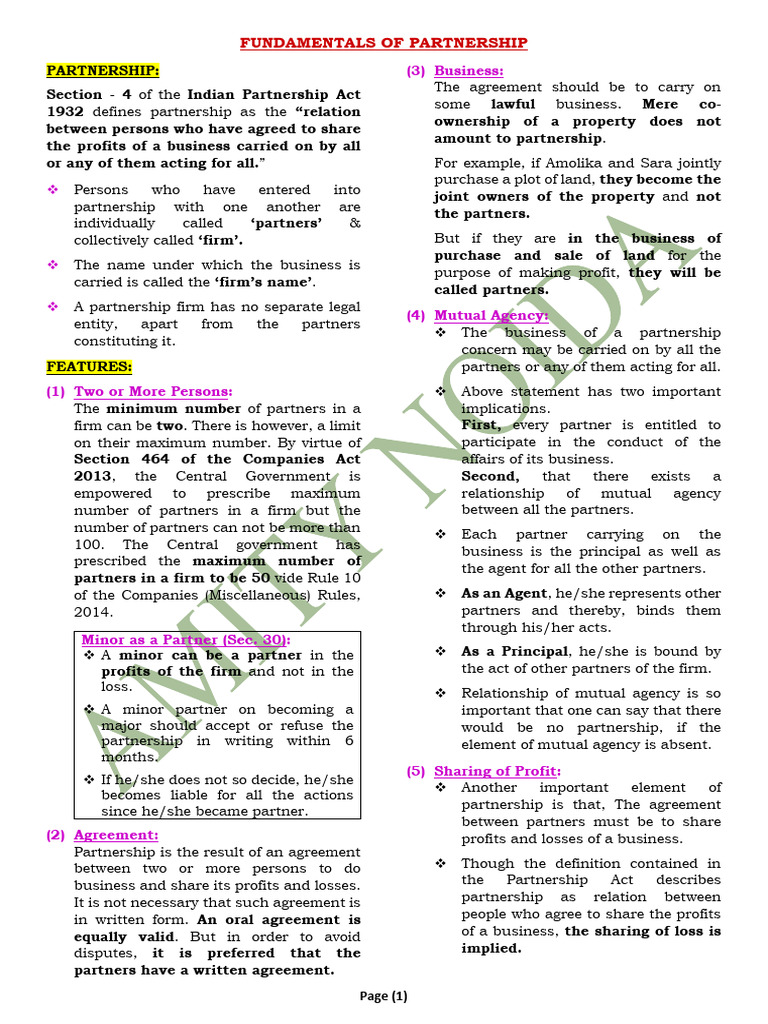 Aisn Fundamentals Theory | PDF | Partnership | Justice