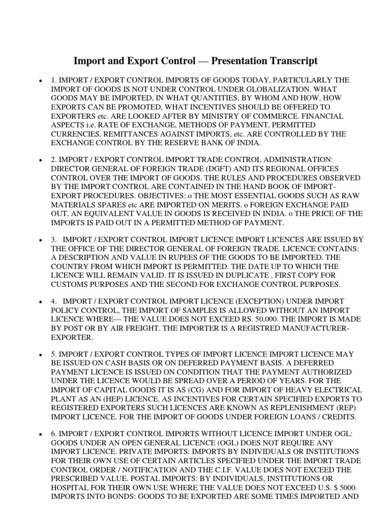 Import and Export Control Overview | PDF | Foreign Exchange Market | Bhutan